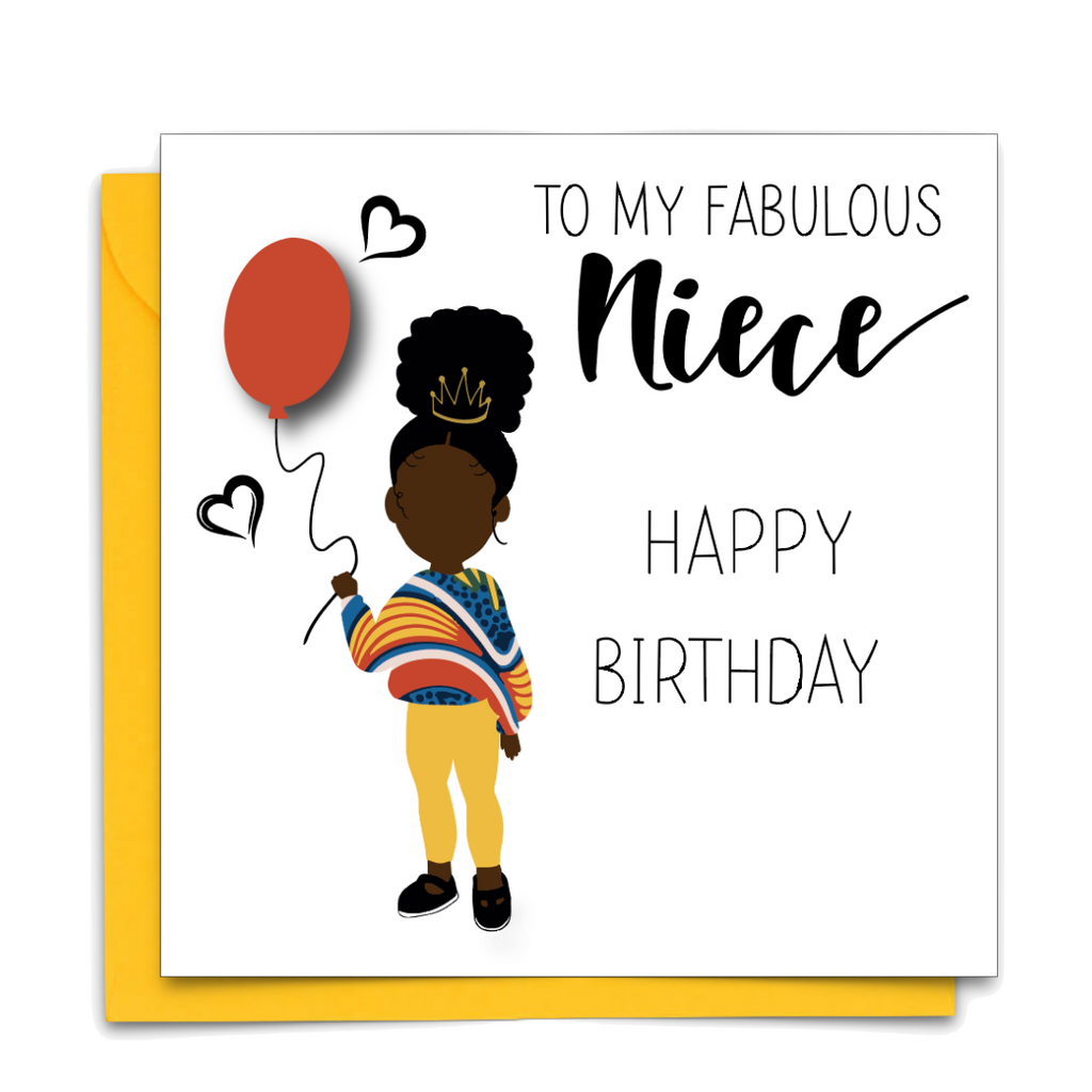 Fabulous Niece - Ethnic African black birthday card – AfroTouch Design