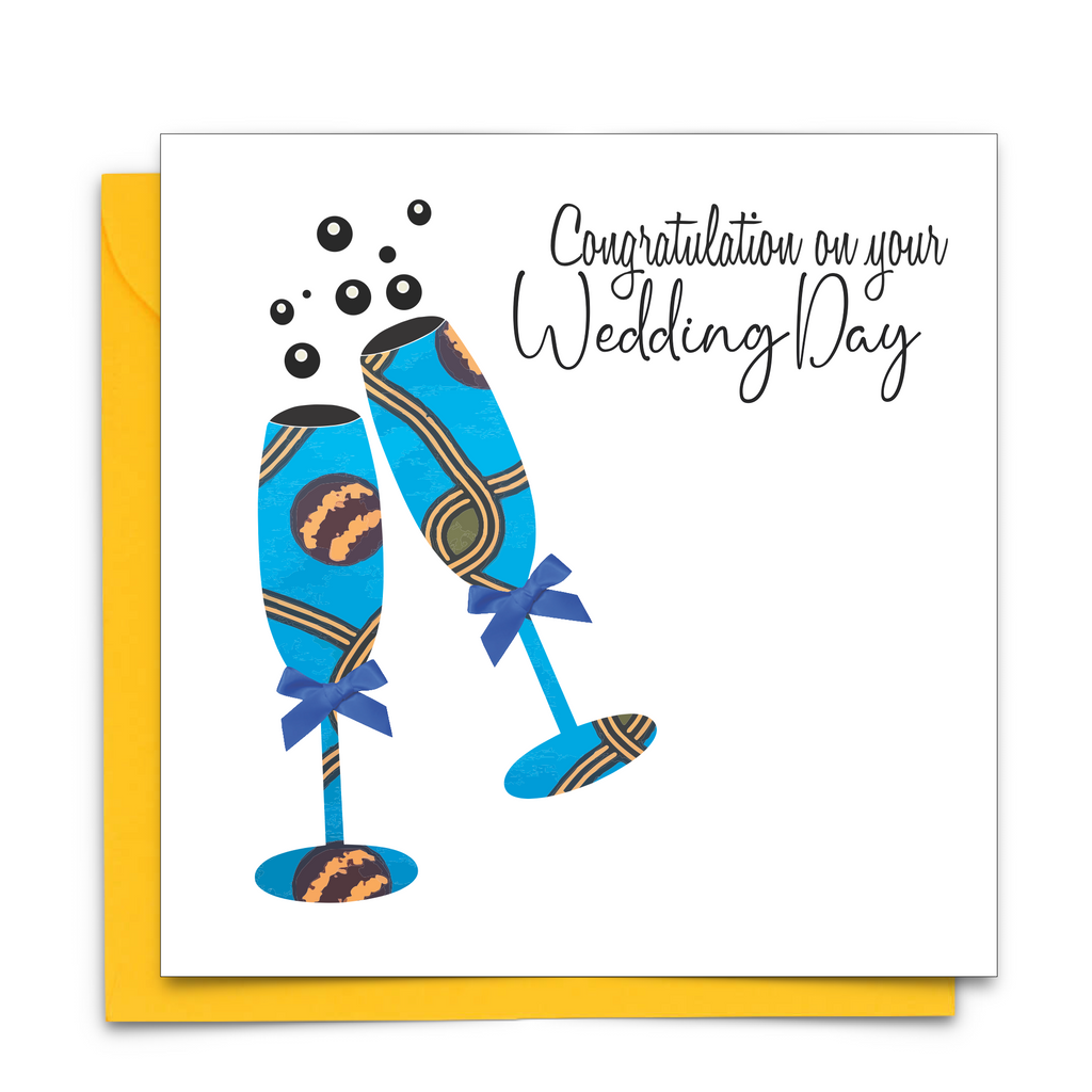 Toast- Ethnic Black African wedding day Card – AfroTouch Design