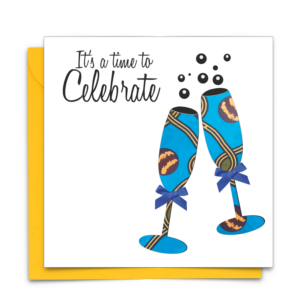 Cheers to Joy - Ethnic Black African greeting Card – AfroTouch Design