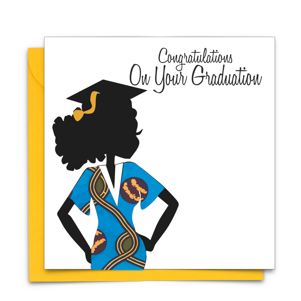 Ms Graduate -Ethnic African black graduation card – AfroTouch Design