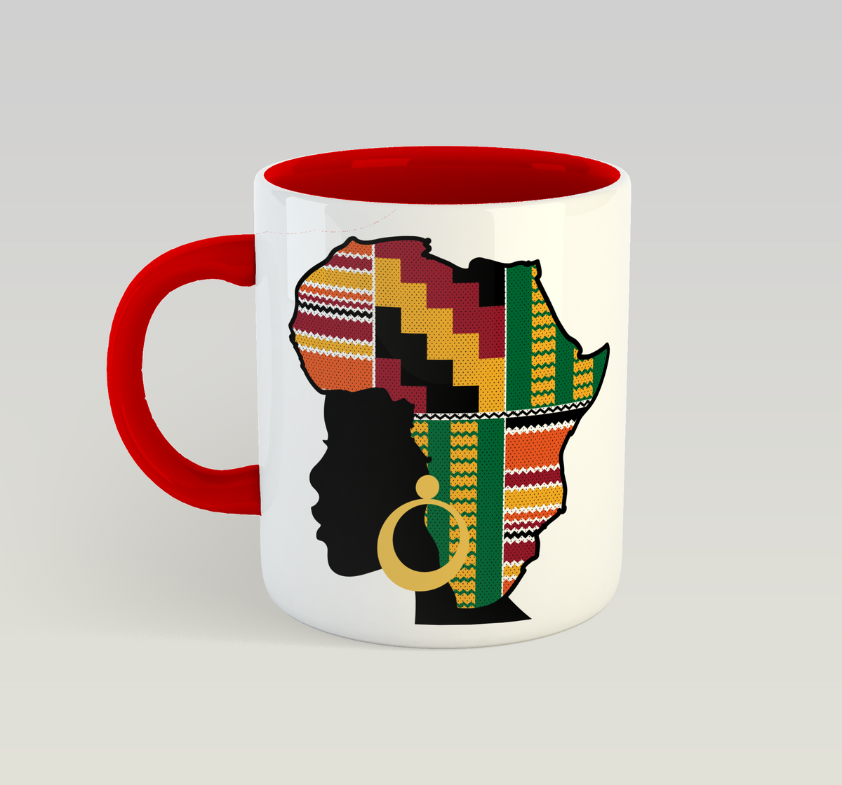 African Queen Mug (Kente) - Ethnic Black African inspired coffee mug ...