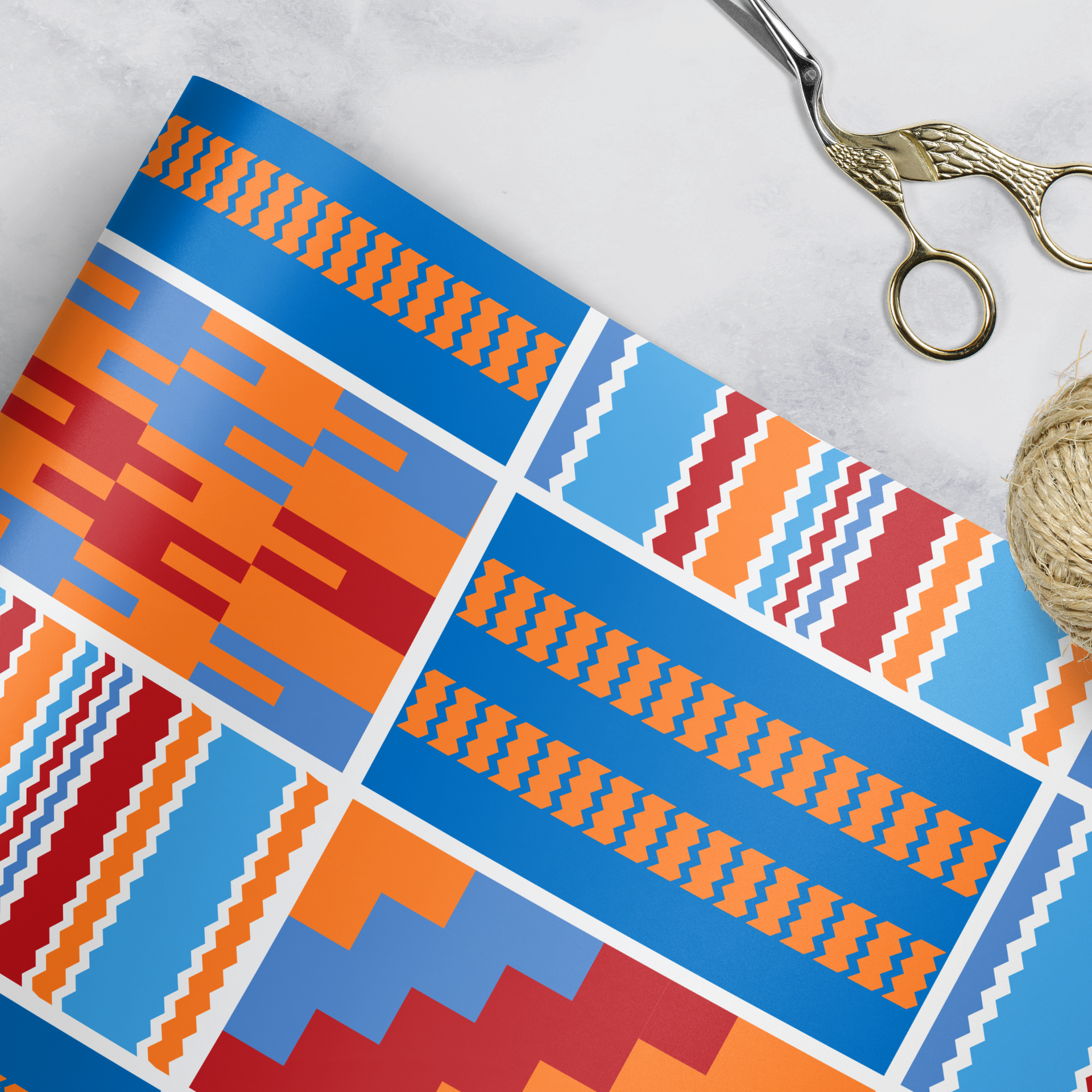 Kente Gift Wrap - Ethnic African inspired wrapping paper – AfroTouch Design
